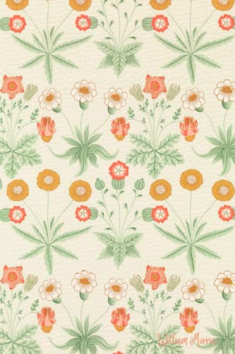 William Morris Daisy Pattern Journal: 6"x9" - 120 Pages Vintage Design ...