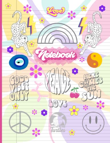 Notebook: Preppy Aesthetic Notebook | Cool retro vintage pop art for ...