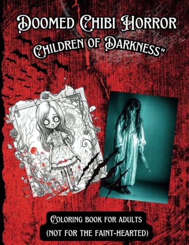 96 Doomed Chibi Horror coloring book for adult - Children of Darkness ...