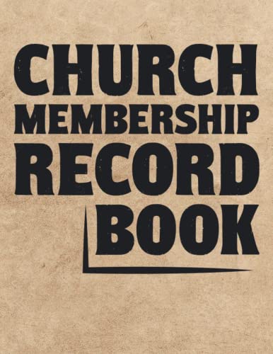 Church membership record book: Church membership Log Book | Church ...