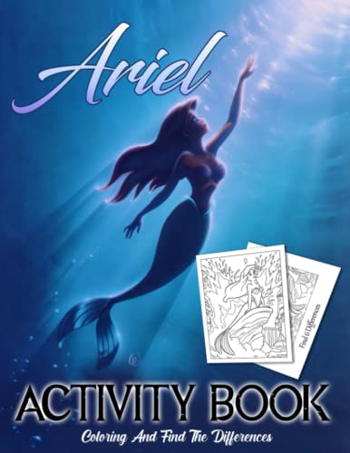 Ariel Activity Book: Coloring and Find The Differences by Peres Thiago ...