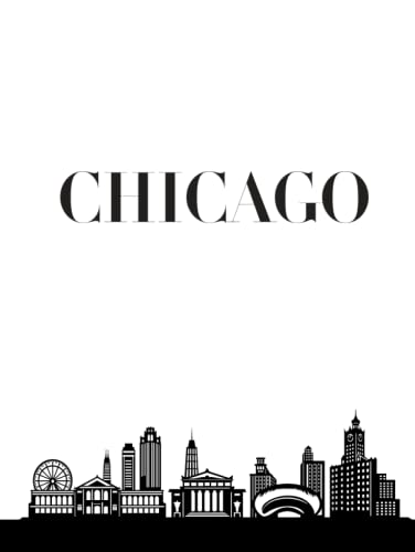 Chicago: Illinois USA City Skyline Bookshelf Art Decoration Fashionable ...