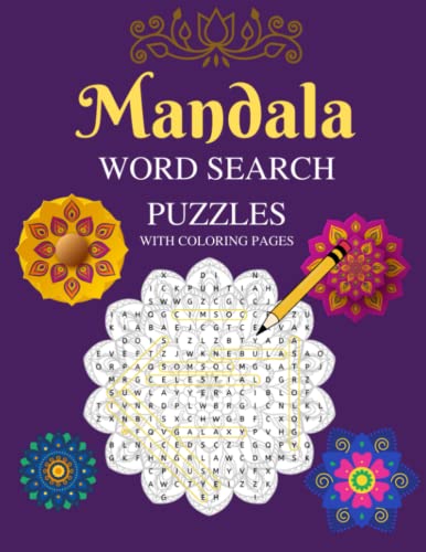 Mandala Word Search Puzzles With Coloring Pages: Captivating book that ...