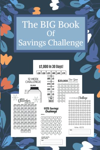 The BIG Book of Savings Challenge: 120 Pages of Savings Tracker planner ...