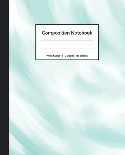 Composition Notebook: Wide Ruled Paper Notebook Journal - Green and ...