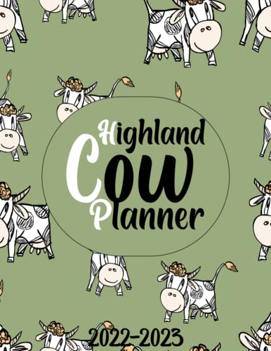 Highland Cow Planner 2022-2023: Daily , Weekly , Monthly , Two years ...