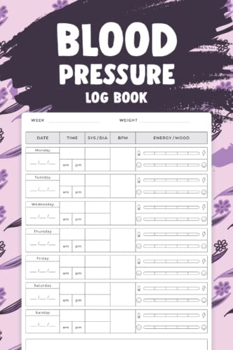 Blood Pressure Log Book: Personal Daily BP Monitor and Pulse Rate ...