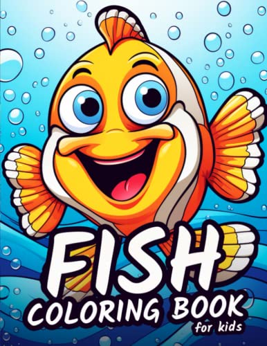 Fish Coloring Book For Kids: (50 Unique Ocean Fish Coloring Book ...