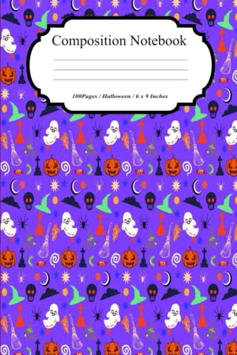 Composition Halloween Notebook: Halloween Pumpkin Notebook For Kids And ...