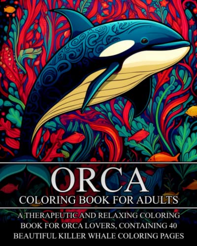 Orca Coloring Book For Adults: A Therapeutic and Relaxing Coloring Book ...