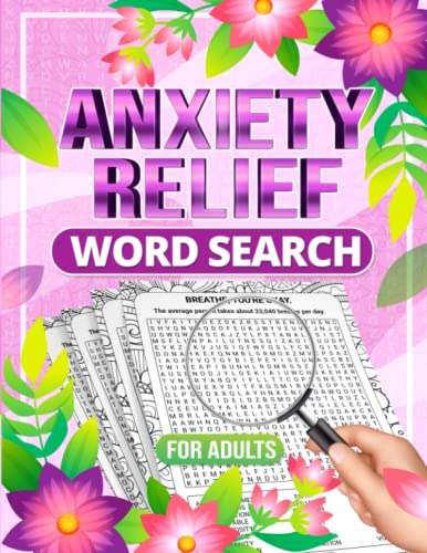 Anxiety Relief Word Search for Adults: Large Print Word Search Puzzle ...