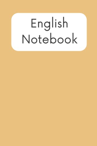 English Notebook: Ruled Notebook, Paperback, Writing and Notes, Paper ...