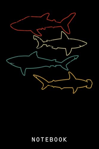 Shark Sea Monster Ocean Colorful Shark Journal Notebook: Sharks Lover ...