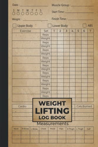 Weight Lifting Log Book: Workout Journal for Men and Women, Exercise ...