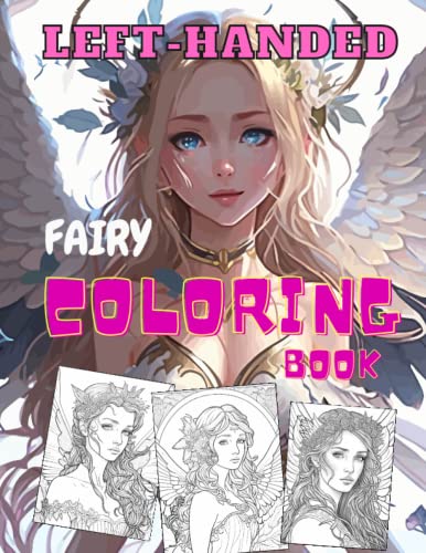 Left-handed coloring book of Fairies, 40 intricate illustrations of ...