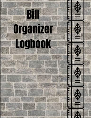 Bill Organizer Logbook: Bill and Expense Tracker | Monthly Bill Payment ...