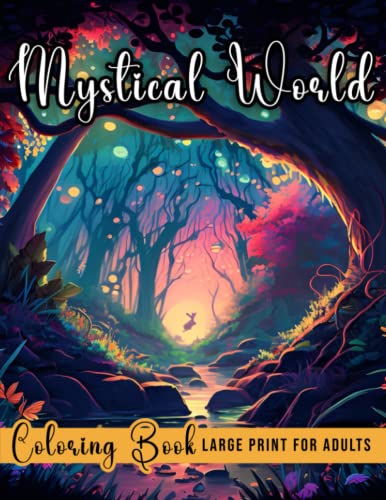 Mystical Worlds coloring book: Coloring Book for Adults , Fantasy ...