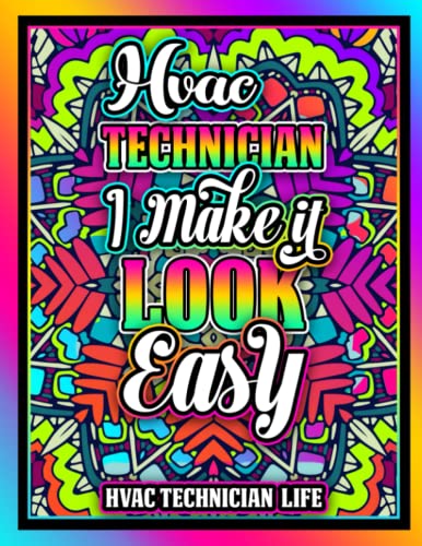 HVAC Technician Life: Black Background Inspirational Adult Colouring ...