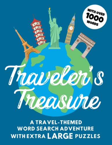 Traveler's Treasure: A Travel-Themed Word Search Large Print Puzzle ...