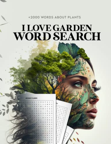 I Love Garden Word Search for Adults & Seniors: Relaxing 100 Themes ...