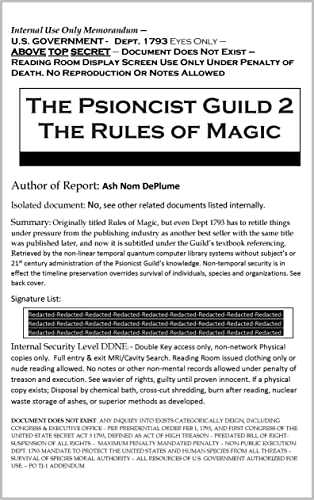 The Psionicist Guild 2: The Rules of Magic by Ash Nom DePlume | Goodreads
