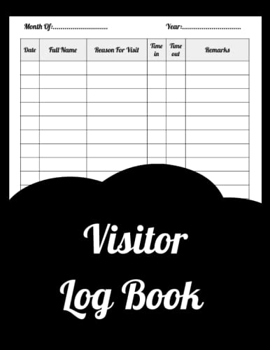 Visitor Log Book: Visitors Sign-In And Out Logbook For Business, office ...