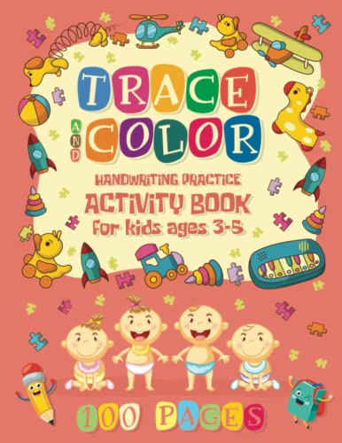 Trace and color for 3 years old, Todler tracing and coloring book ...
