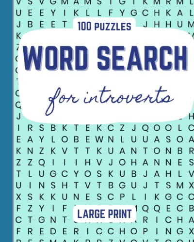 Word Search Book for Introvert People: 100 Puzzles to Quiet Your Mind ...