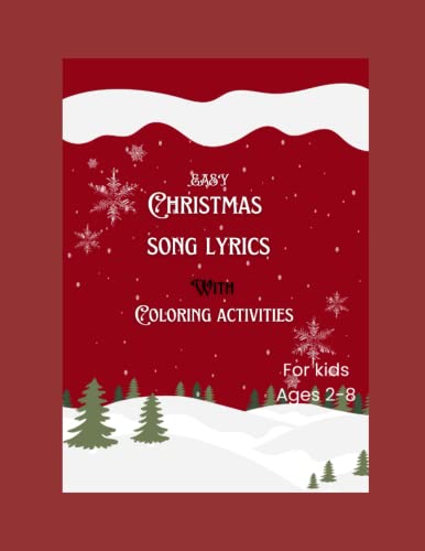 Easy Christmas song lyrics and coloring activity for kids: A Bulky, fun ...
