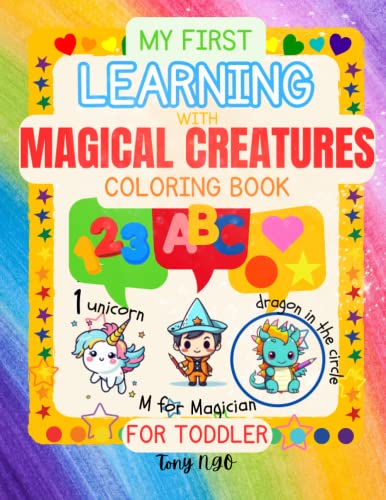 My first Learning Coloring Book For Toddler: Letters, Numbers, Shapes ...