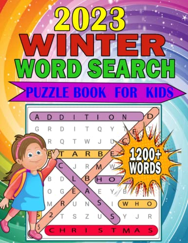 2023 Winter Word Search Puzzle Book For Kids: Large Print 80 Word ...