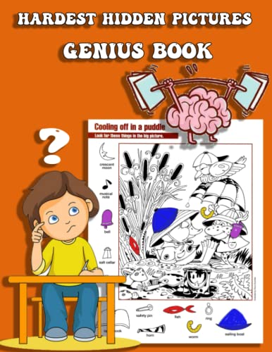 Hardest Hidden Pictures Genius Book: Search and Find-Embarrassing ...
