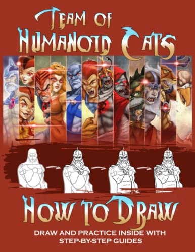 Team Of Humanoid Cats How To Draw: Thunder Learn Original Characters ...