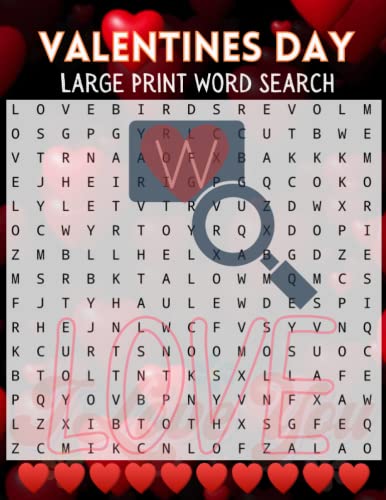 Valentine's Day Large Print Word Search: Themed word Search and Find ...