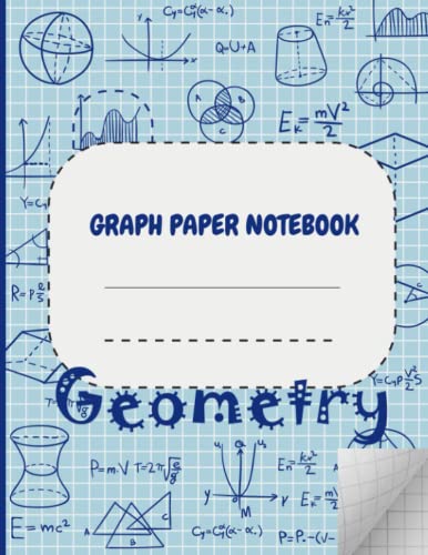 Math Notebook 1/2 Inch Squares: Lined Graph Paper Composition Notebook ...