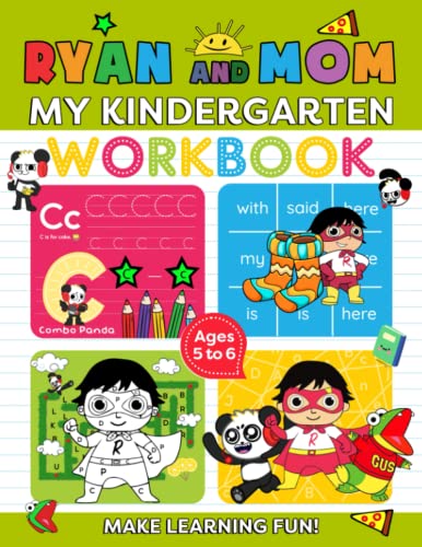 Ryan And Mom My Kindergarten Workbook: Grade Math Science Mazes Mental ...