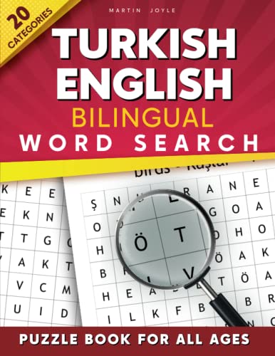 Turkish English bilingual word search puzzle book for all ages ...