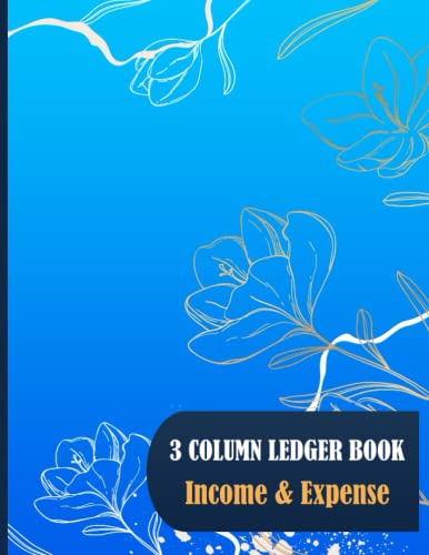 Ledger with 3 Columns Income and Expense Pad Log Book: Accounting ...