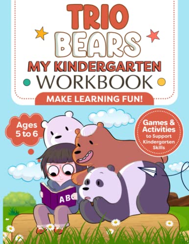 Trio Bears My Kindergarten Workbook: Grade Math Watercolor Mental ...