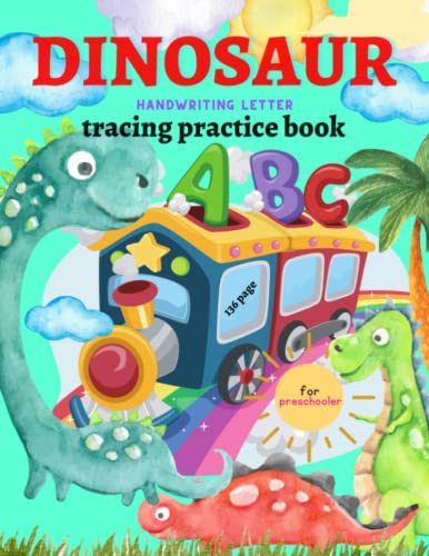 Dinosaur Handwriting letter tracing practice book for preschooler ...
