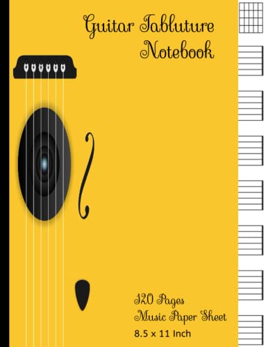 Guitar Tablature Notebook: Blank Music Paper Sheet For Guitarist And ...