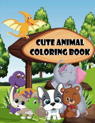 Cute Animal Coloring Book: Cute Animal Coloring Adventure for Little ...