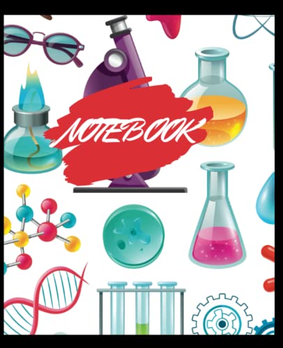 Science Notebook: Lined notebook for any science subject with design ...
