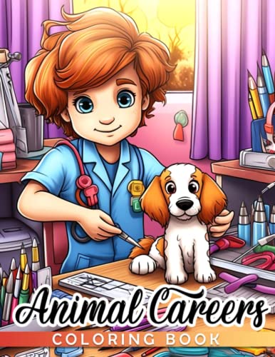 Animal Careers Coloring Book: A Fun and Educational Coloring Book for 7 ...
