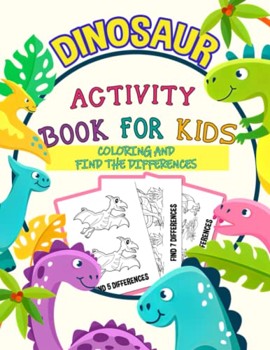 Dinosaur Activity Book for Kids: A Fun Kid Workbook Game For Learning ...