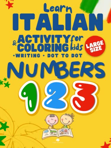 Learn Italian Numbers | Activity, Coloring and Writing Book for Kids ...