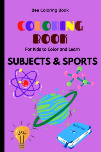 Subjects & Sports Coloring Book For Kids to Color and Learn: The fun ...