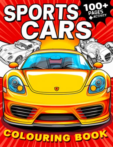 Sports Cars Colouring book: 100+ Pages Cars Colouring Books for Adult ...
