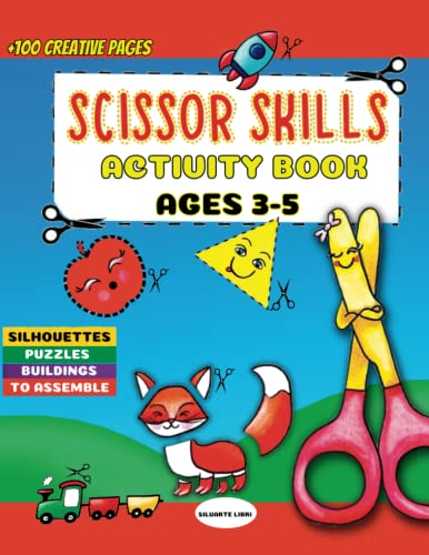 scissor skills activity book for kids ages 3-5: Simple and fun activity ...