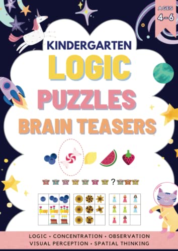 Kindergarten Logic Puzzles and Brain Teasers: Kindergarten Workbook To ...